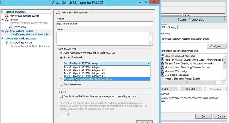 Hyper-V Cluster with Teaming Network and VMadaptors - Virtualization - Spiceworks Community