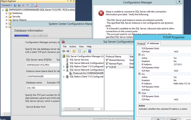 Setup is unable to connect to SQL Server with connection information. - Databases - Spiceworks ...