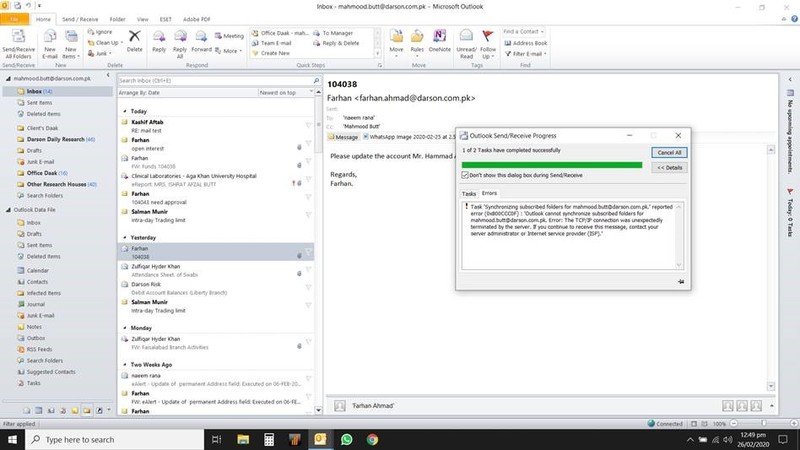 MDaemon Client error on Outlook - Software & Applications - Spiceworks ...