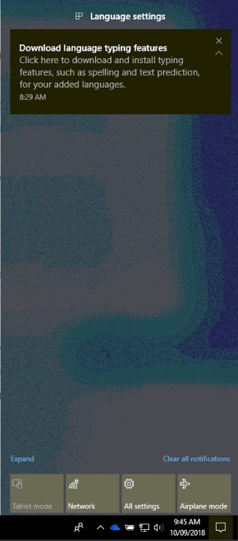 'Language settings, download language typing features' keeps popping up, Win10 - Windows ...