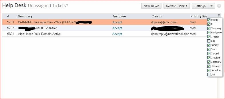 Ticket views not showing all fields after 7.2 upgrade - Spiceworks Support - Spiceworks Community