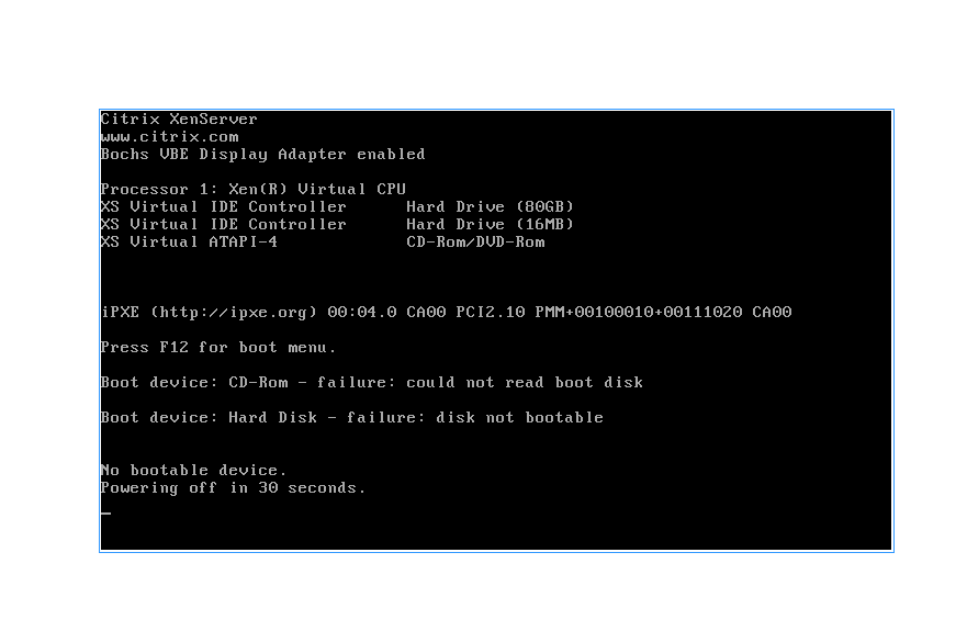 Citrix VM is unable to boot from hard disk - Software - Spiceworks ...