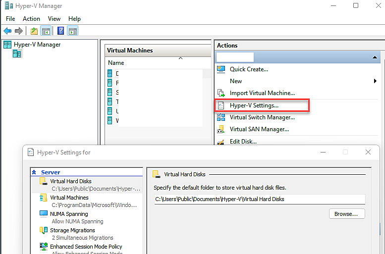 Where does Hyper-V in Win 11 store VMvm details - Virtualization ...