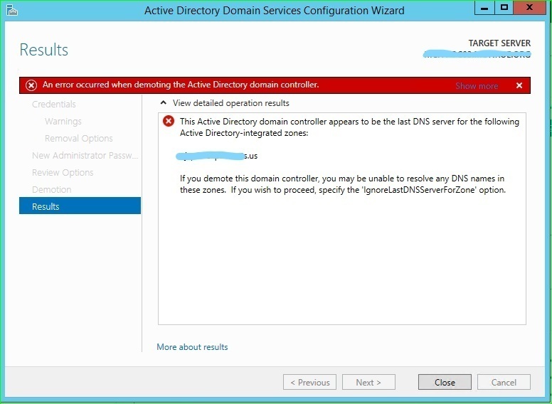 DNS Error Demoting DC - Software & Applications - Spiceworks Community
