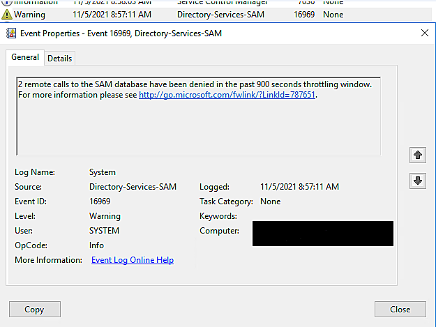 2 remote calls to the SAM database have been denied - Software ...