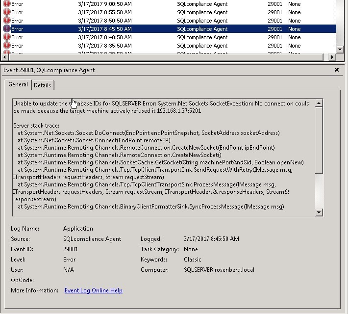 Event 29001 on our main SQL server... A LOT of them! - Databases - Spiceworks Community