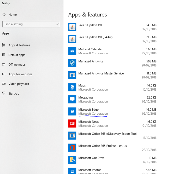 What Is Edge Called In The Spiceworks Software List Windows