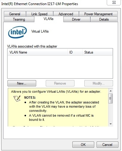 Need help in adding multiple VLANS to a NIC in Windows 7 - Software ...