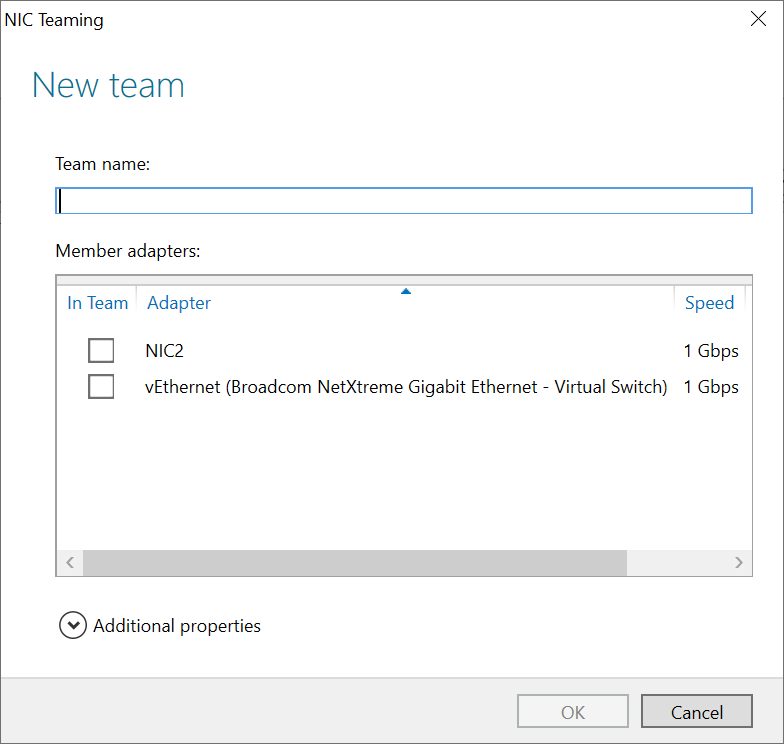 Trying To Setup Nic Teaming On A Windows Server Hyper V Host