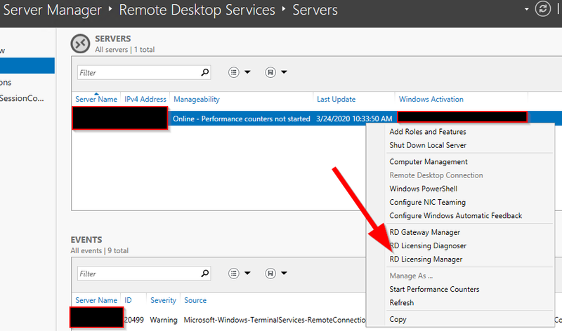 What roles are required for Remote Desktop Connection in Windows Server ...