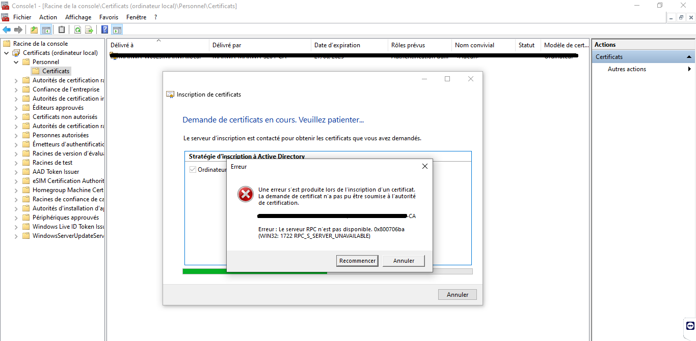 AD CS Server use Dynamic RPC ports like 40004 and 40008 - Software ...