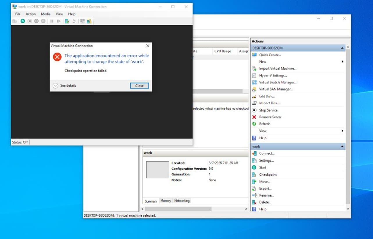 Problem with Hyper-V virtual machine - Virtualization - Spiceworks Community