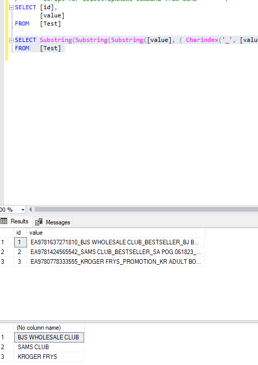 Extract value before one symbol and stop after another one in SQL ...