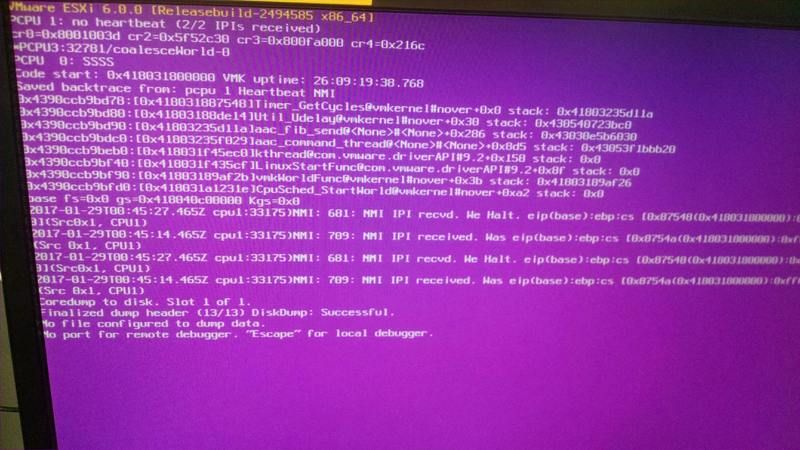 VMWare ESXi Purple Screen of Death - Virtualization - Spiceworks Community