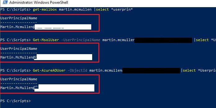 UPN different in Exchange Online compared to details in Exch On-Prem/AD ...