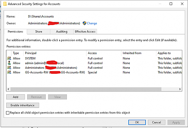 Share Permissions Allowing Everybody - Windows - Spiceworks Community