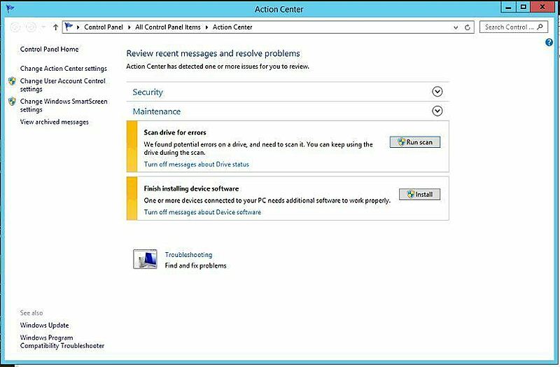 Windows Server 2012 R2 Standard Scan Drive Error - Software ...