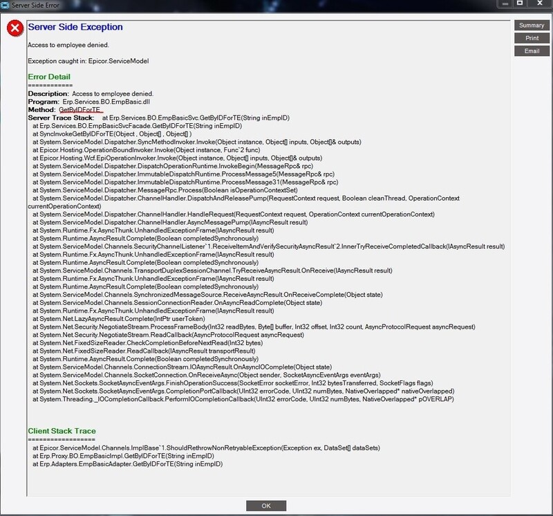 Epicor 10: Time and Expense Entry Issue - Software & Applications - Spiceworks Community