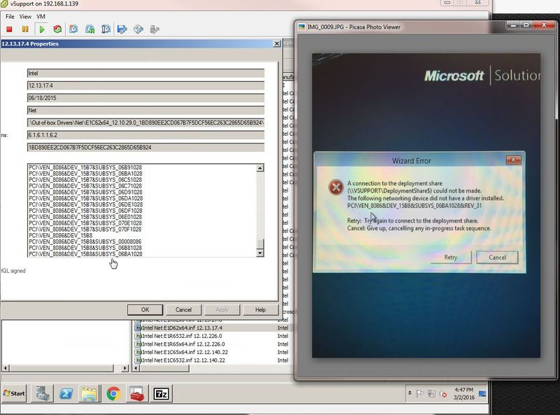 Error message about a network drive when trying to deploy an image from MDT - Software ...