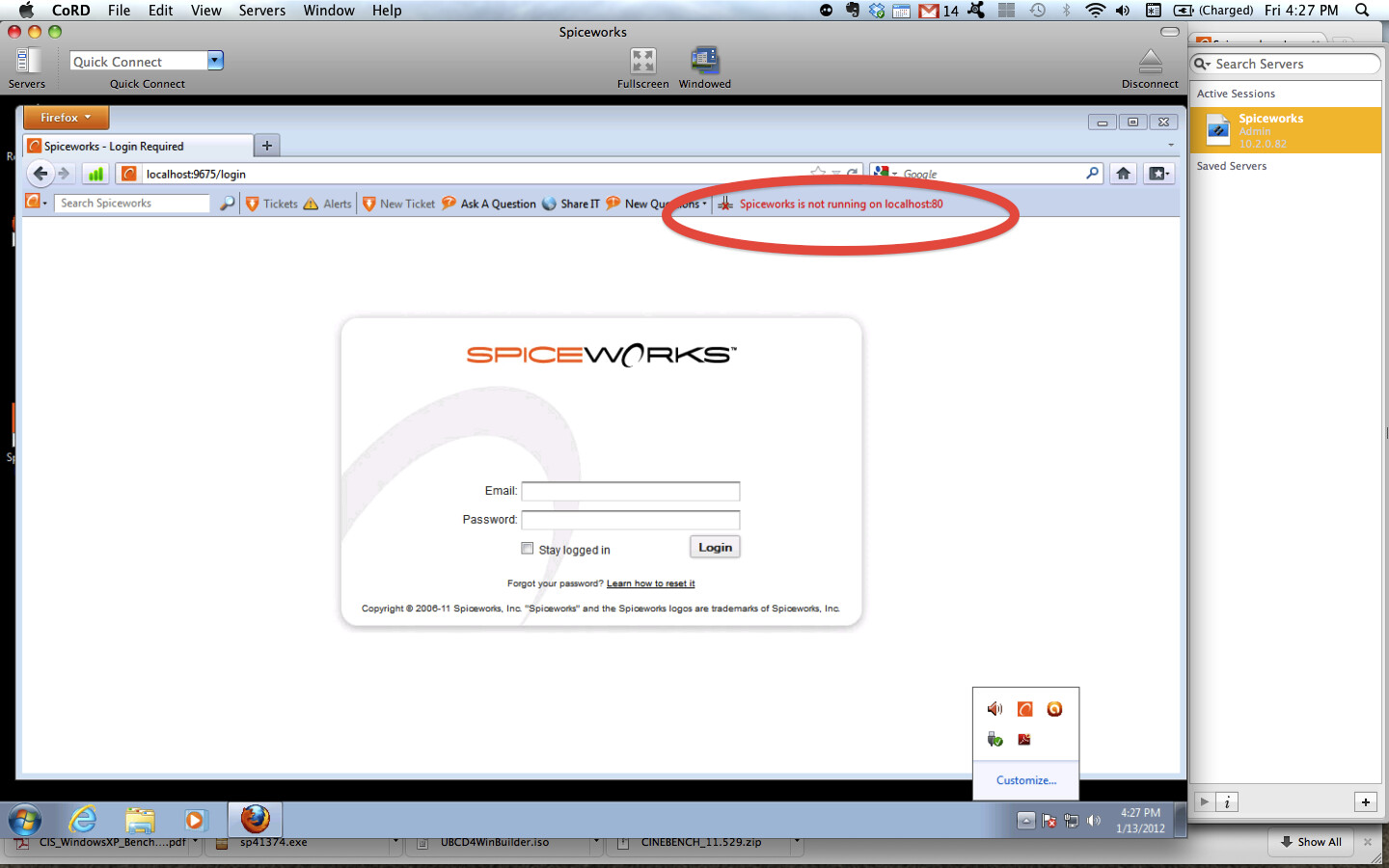 What Does Error Spiceworks Is Not Running On Localhost80 On Server Mean Spiceworks Support