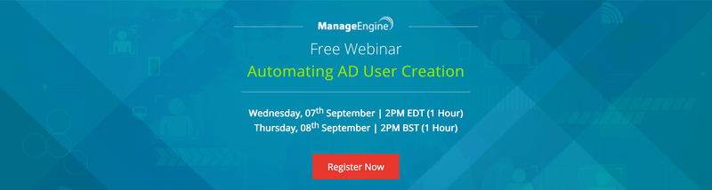 Automate Active Directory User Creation - ManageEngine - Spiceworks ...