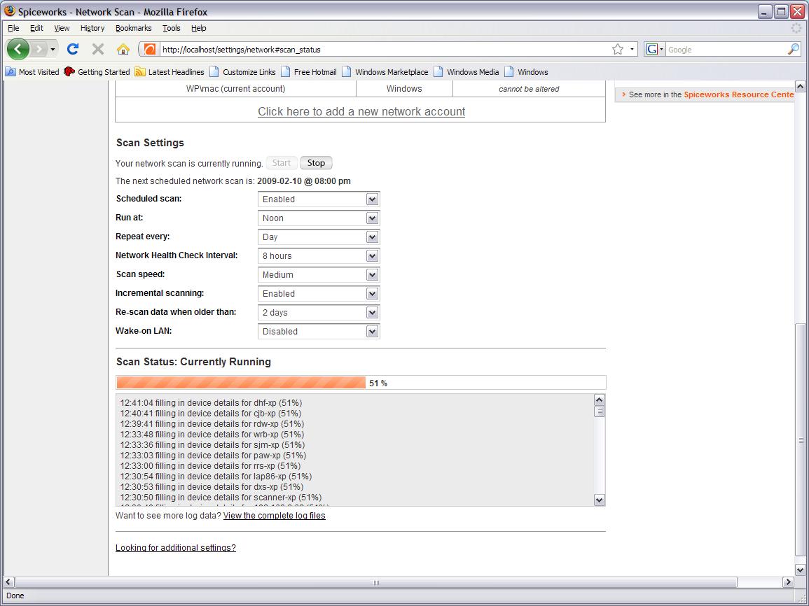 Spiceworks Scan seems to hang - Spiceworks Support - Spiceworks Community