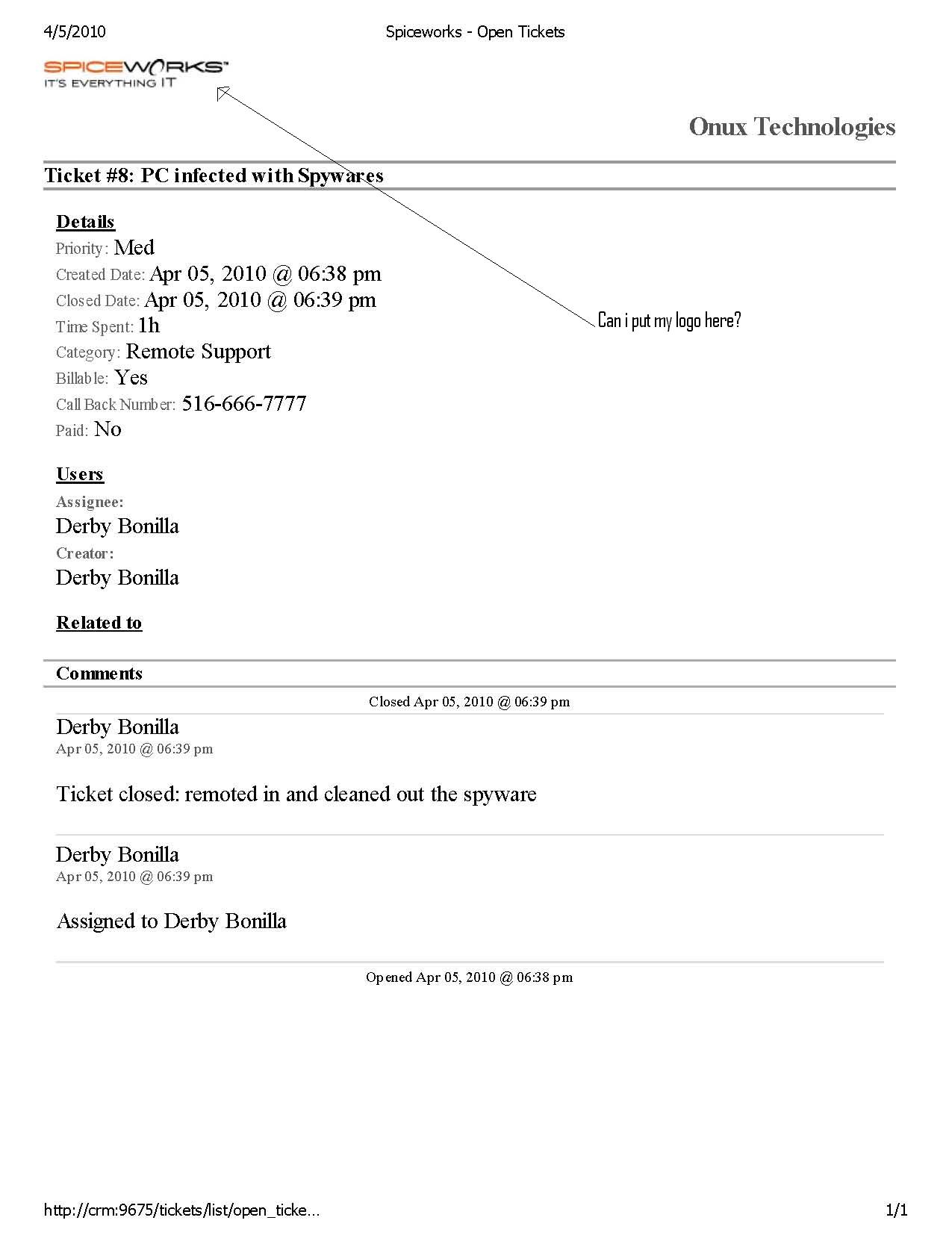 is there a way to change/customize the logo on the ticket print out ...