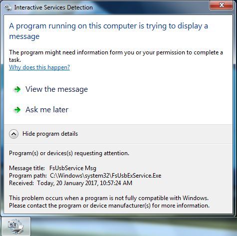 Interactive Services Detection error in Windows 7 - Windows ...