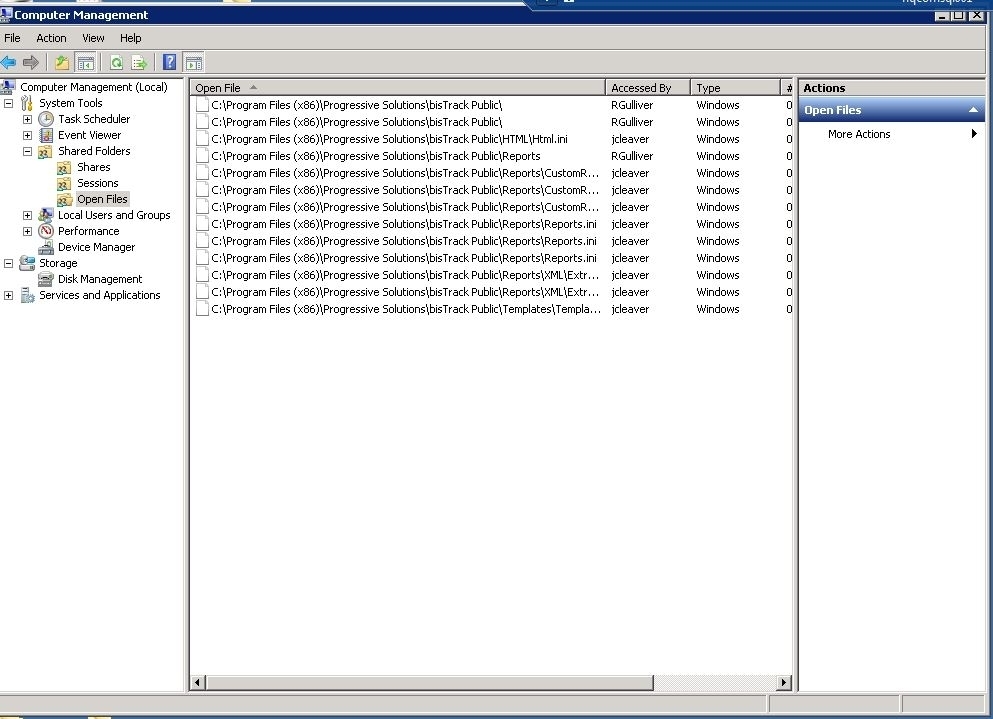 user has the same file open multiple time in computer management on SQL server - Databases ...