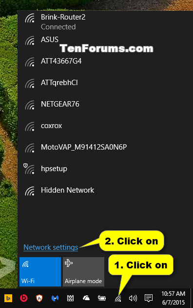 Windows 10 Home - Set Private Network Location via Settings app ...