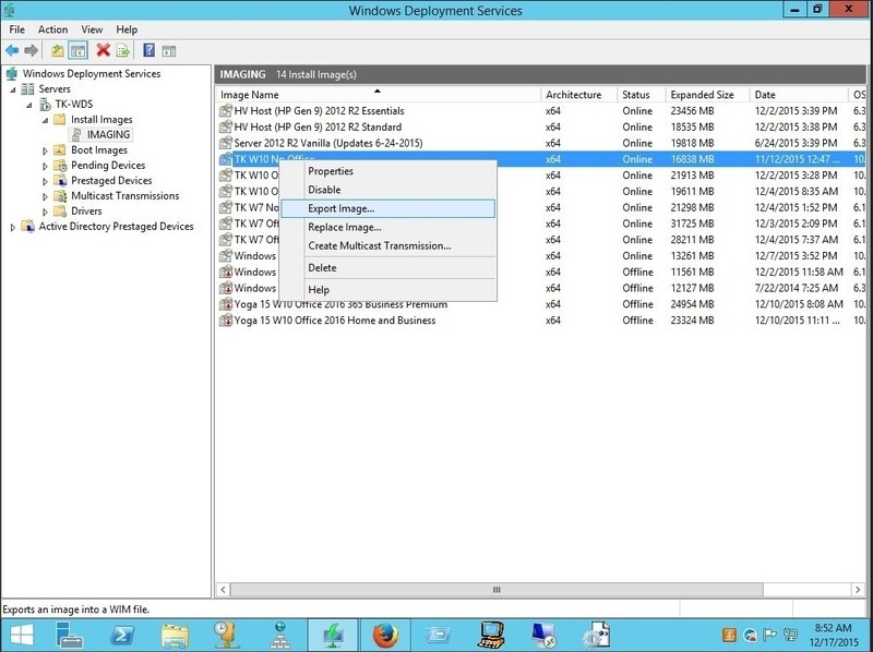 Exporting wim from WDS and installing from USB - Software & Applications - Spiceworks Community