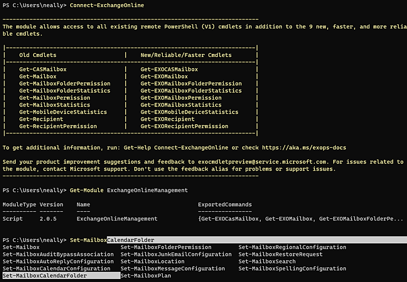 Set-MailboxCalendarFolder : The term is not recognized - Programming & Development - Spiceworks ...