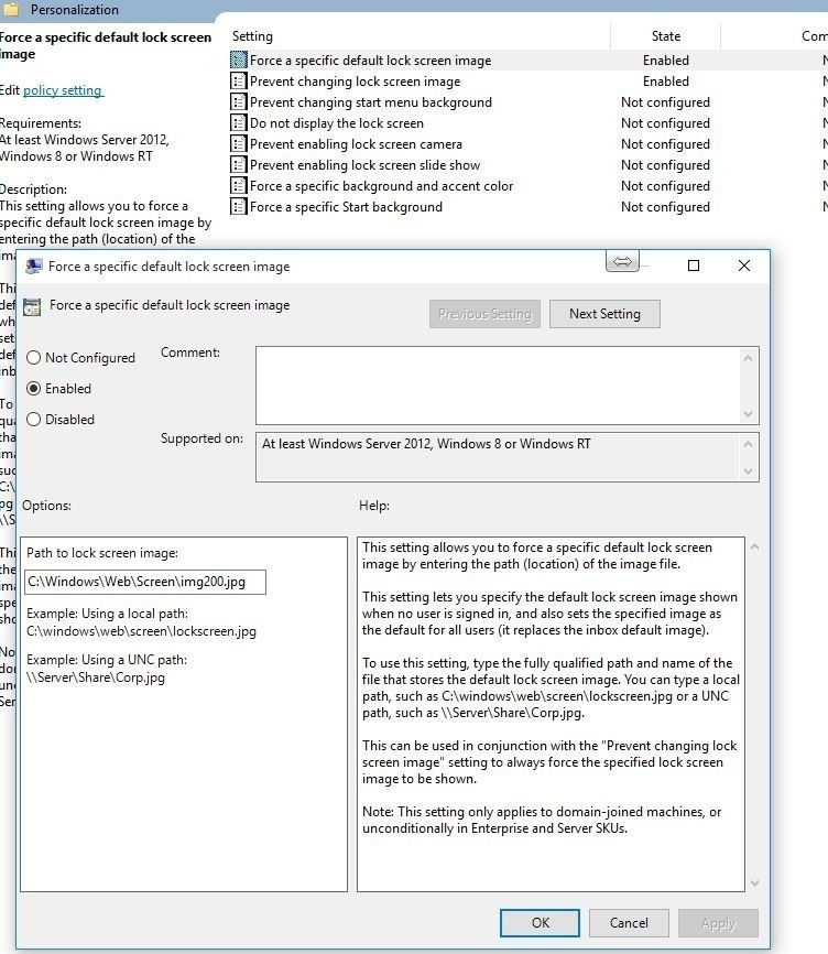 Change Windows 10 lock screen background image (GP)? - #81 by hasanahamed - Software ...