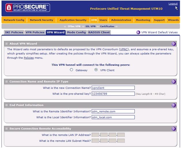 How to Establish a VPN Tunnel to UTM Series with the NETGEAR VPN Client by Derek Falberg ...