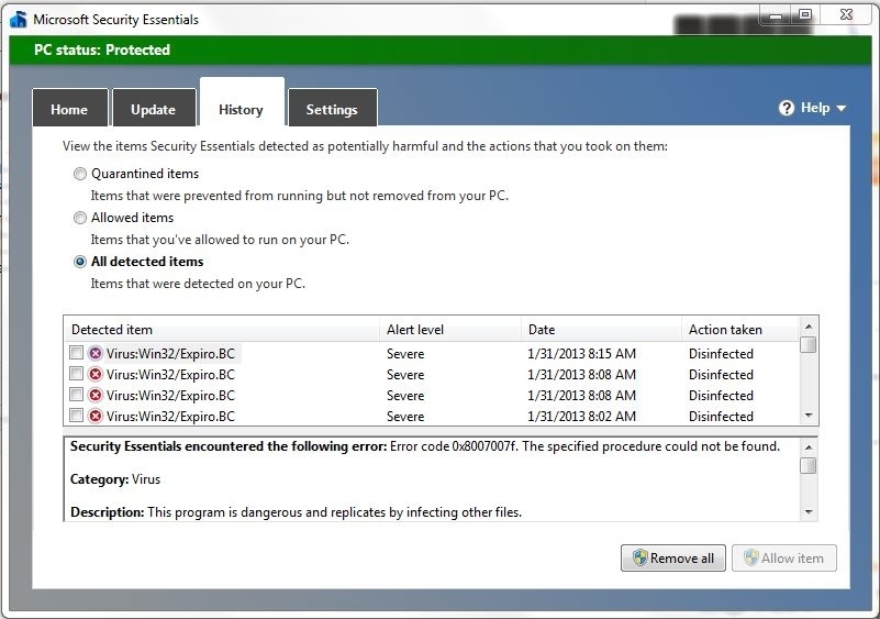 Virus:win32\Expiro.bc - Security - Spiceworks Community