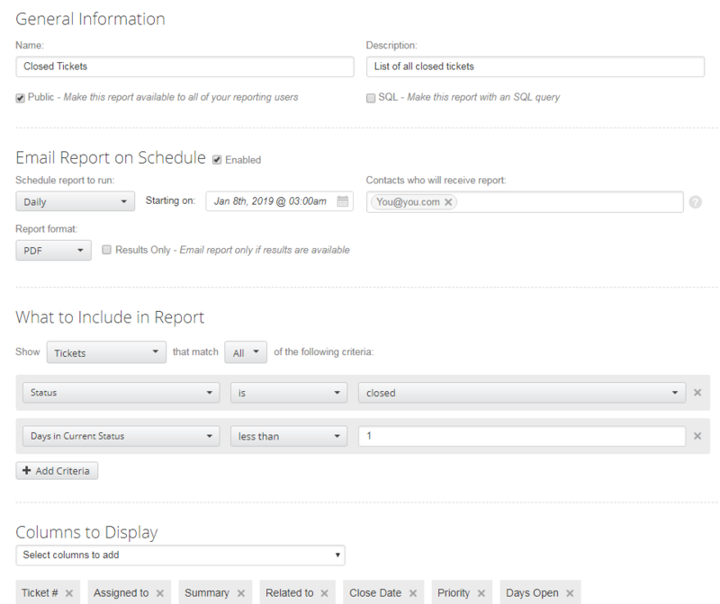 Looking for a 'Daily Tickets Reports' - Spiceworks Support - Spiceworks ...