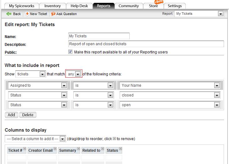 Want to print out a report for Open and Closed Tickets - Spiceworks Support - Spiceworks Community
