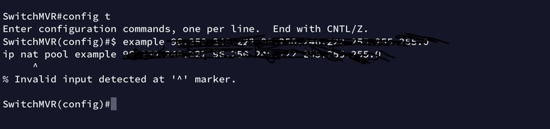 Cisco NAT invalid input - Networking - Spiceworks Community