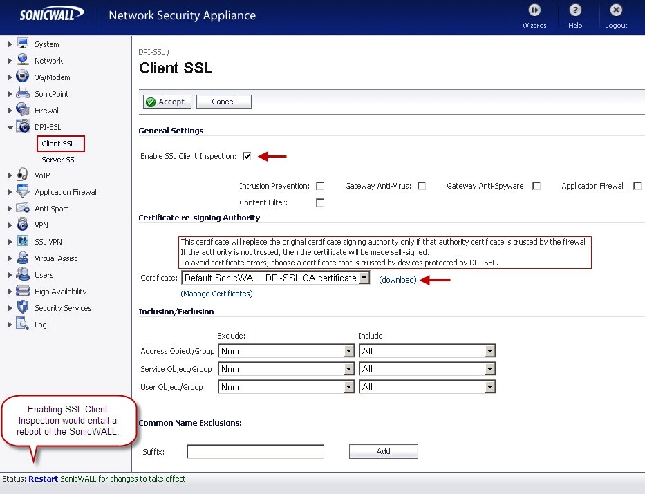 How to Configure DPI SSL on a SonicWALL - Security - Spiceworks Community