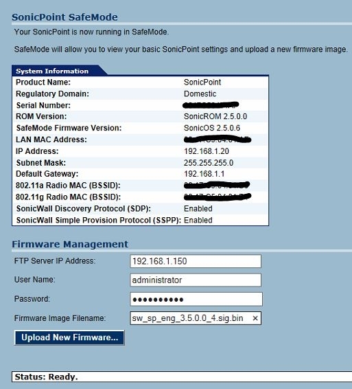 Sonicwall SonicPointNA APL13-02C issue - Networking - Spiceworks Community