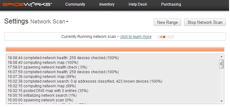 Why does my network scan keep running? - Spiceworks Support - Spiceworks Community