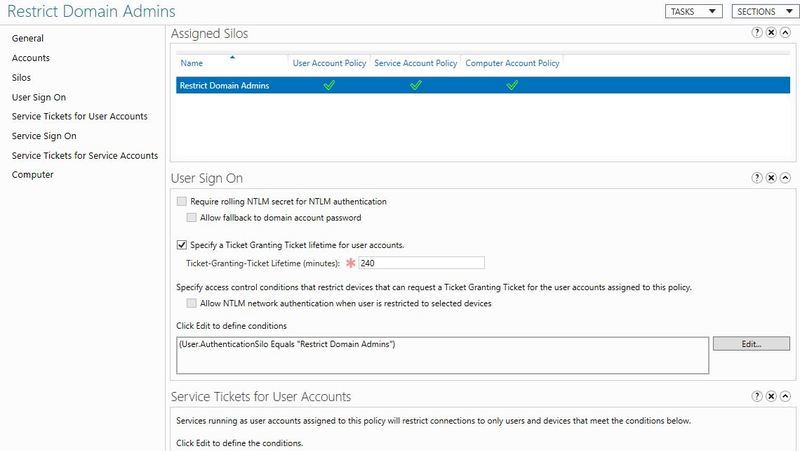 Restrict Domain Admin login using Authentication Policies and Silos ...