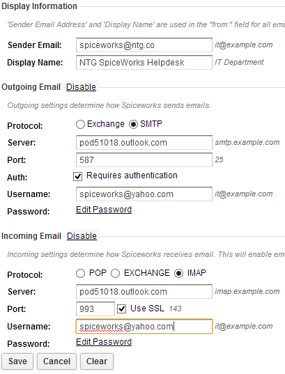 Setting up Spiceworks email with Office 365 - Spiceworks Support - Spiceworks Community