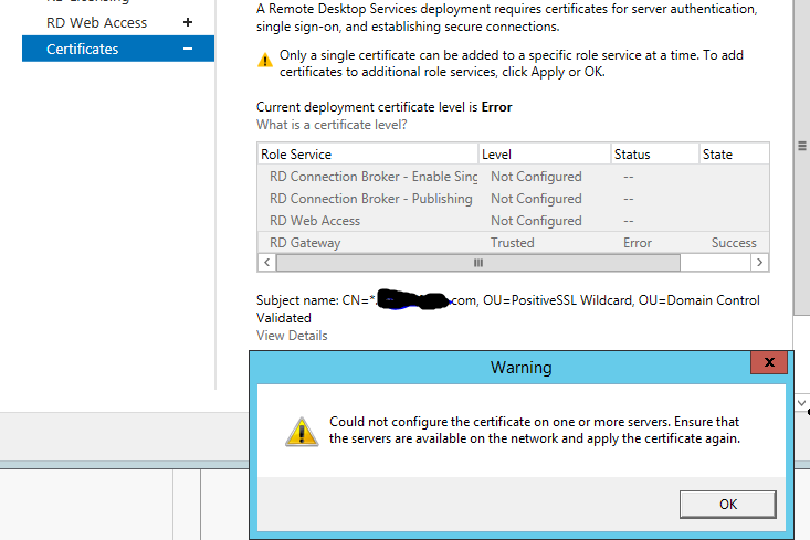 certificate questions for RDS setup - Windows - Spiceworks Community