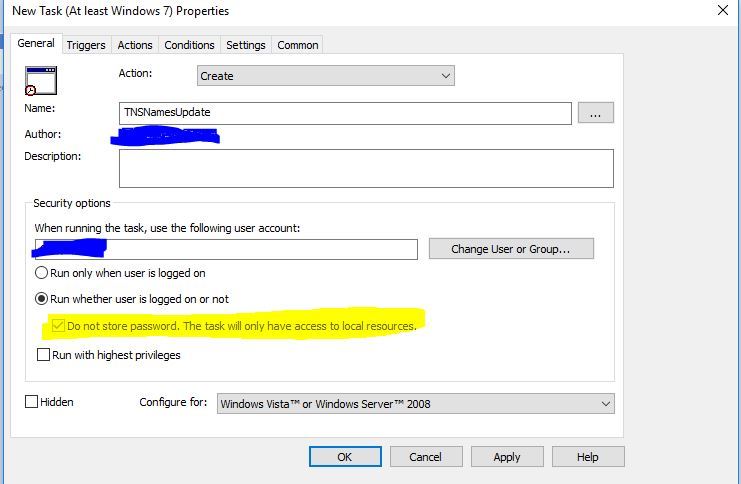 GPO Scheduled Task can't store passwords - Windows - Spiceworks Community