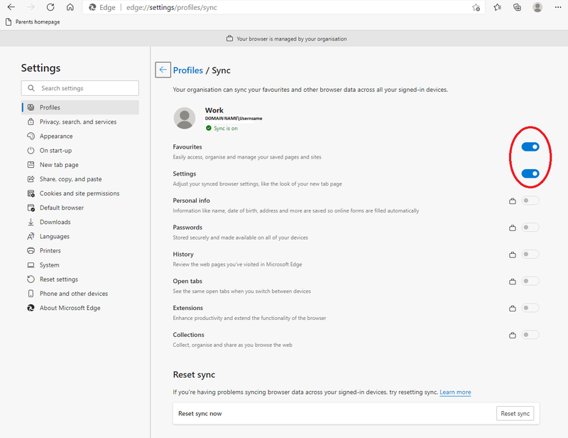 How do You Lock Profile Sync to On in Microsoft Edge (Chromium ...