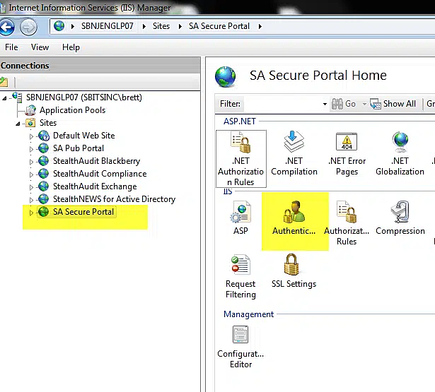Securing Default Iis Site And Enabling Windows Authentication Windows Spiceworks Community