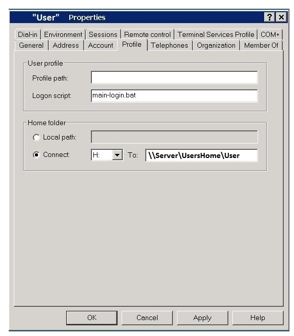 Active Directory User Profile Home Folder Connect works with Windows 7 ...