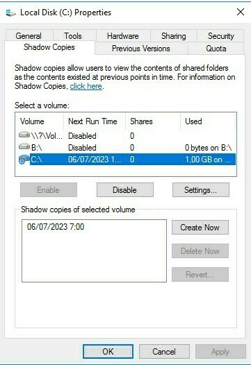 Shadow Copies: C drive keeps only the daily copy - Windows - Spiceworks ...