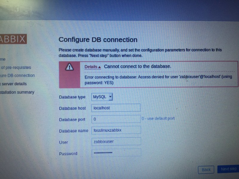 error with zabbix configuration - Linux - Spiceworks Community